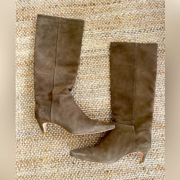 Reformation | Shoes | Reformation Remy Knee Boot Taupe Suede | Poshmark